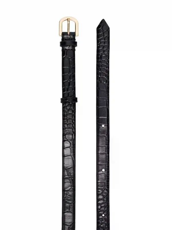 TOTEME Crocodile-effect Leather Belt