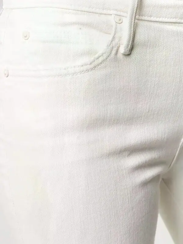 MOTHER Cream Puffs Flared Cropped Jeans