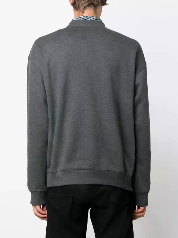 Versace Logo-patch Cotton Sweatshirt