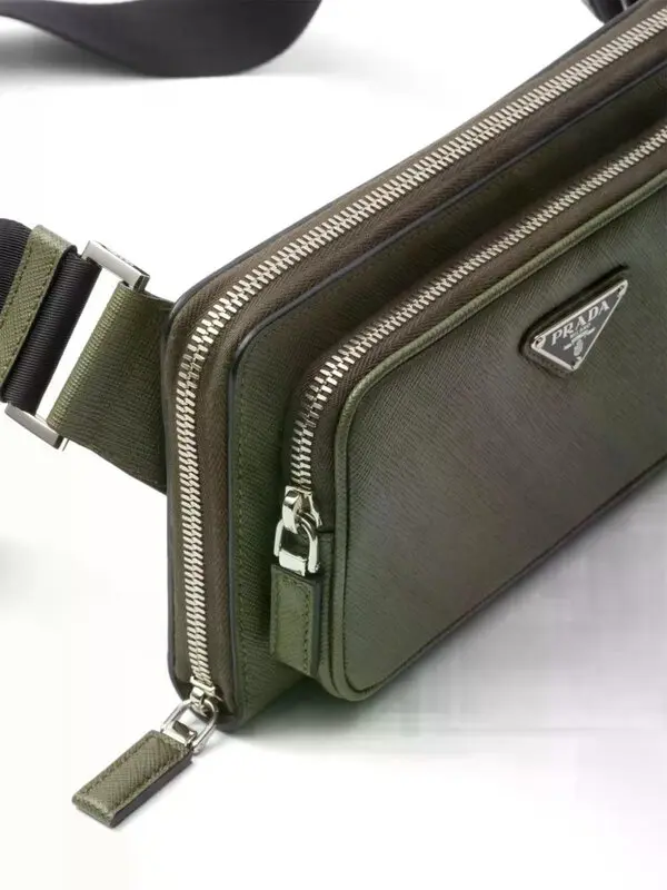 Prada Saffiano Leather Belt Bag - Green