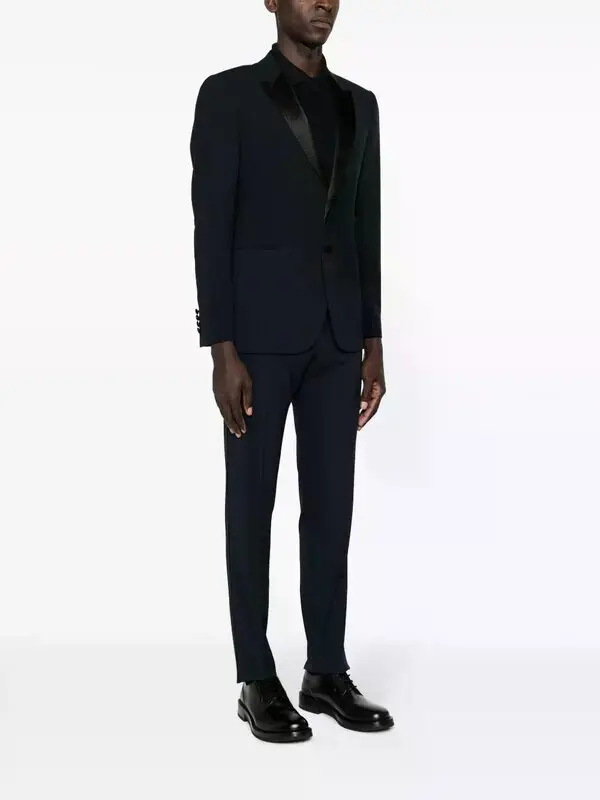 Emporio Armani Satin-trim Single-breasted Suit