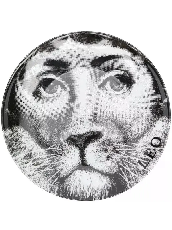 FORNASETTI Tema E Variazioni N.352 Leo Wall Plate - Black