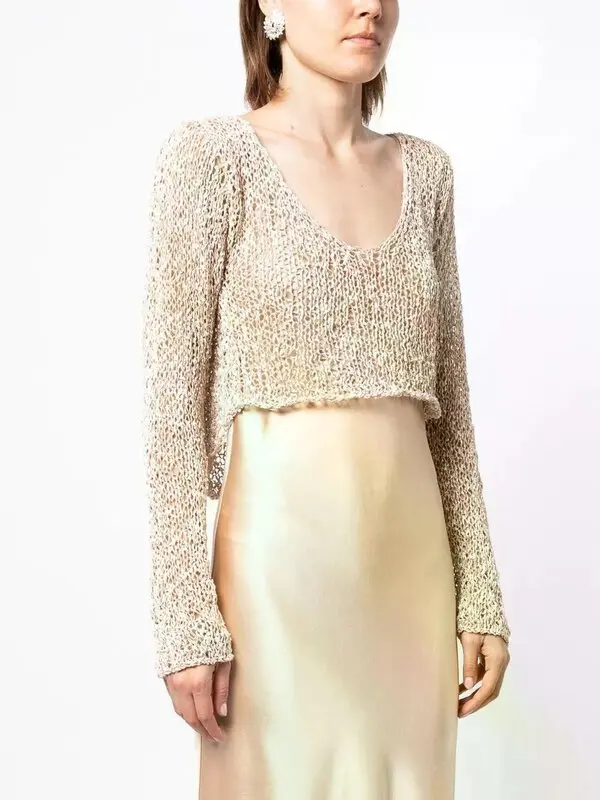 Voz Cropped Loose-knit Jumper