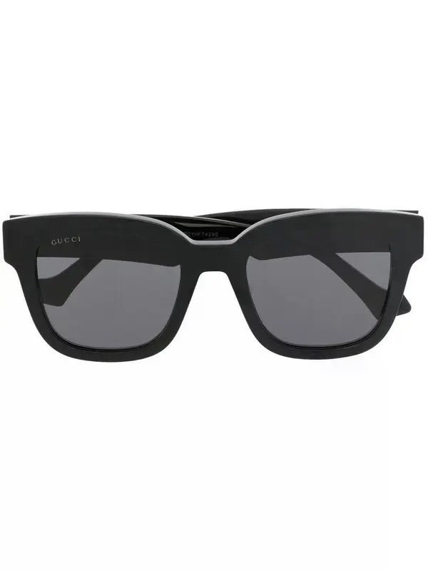 Gucci Double G Square-frame Sunglasses - Black
