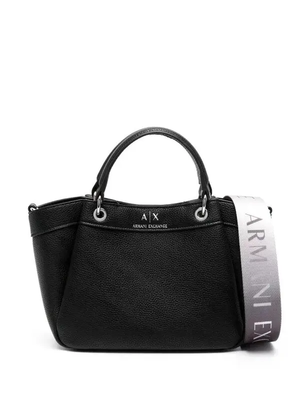 Armani Exchange Logo-debossed Grained-texture Tote Bag