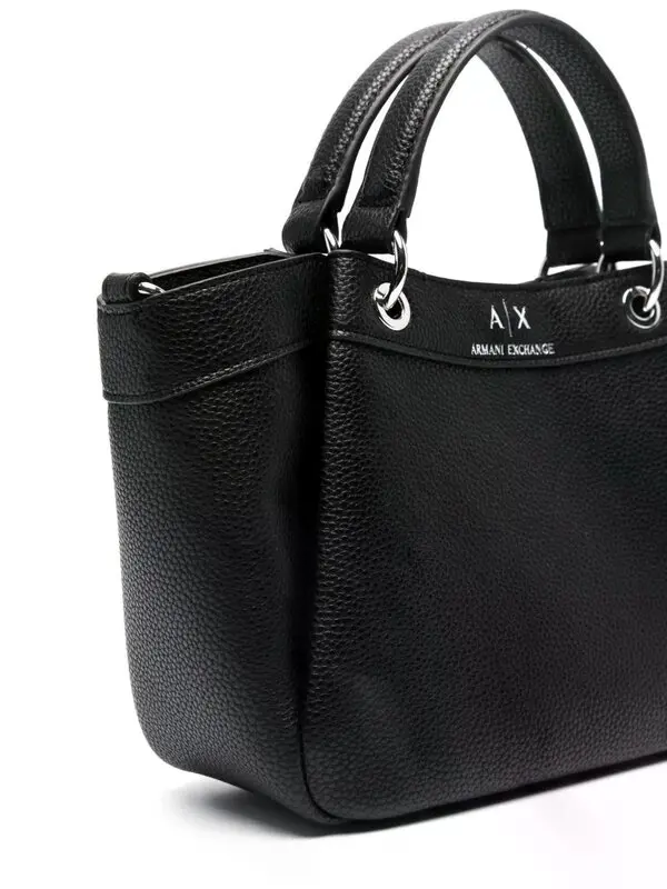 Armani Exchange Logo-debossed Grained-texture Tote Bag