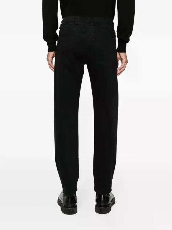 Paul & Shark Slim-cut Trousers With Keyring Detail - Black