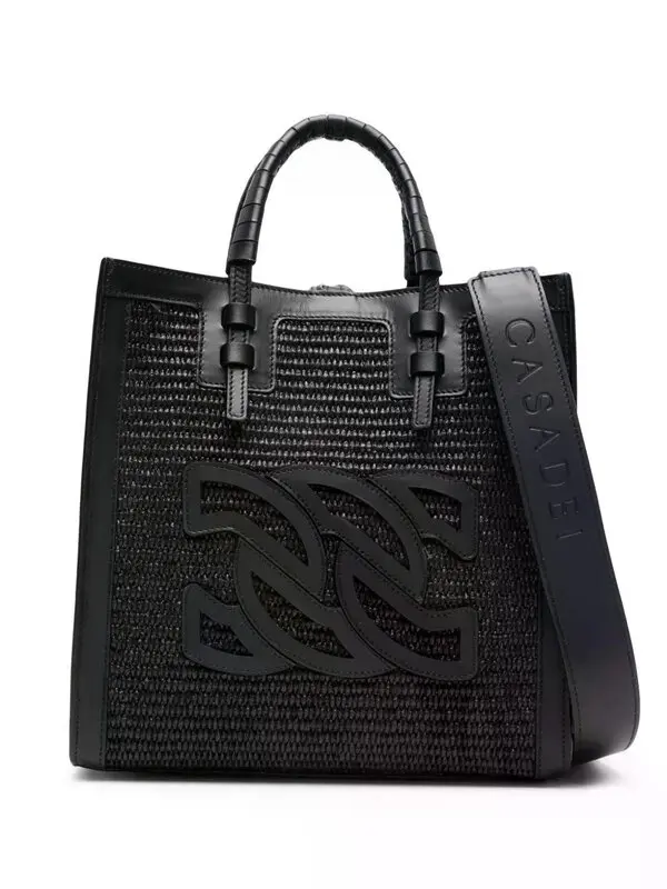 Casadei Beaurivage Raffia Tote Bag