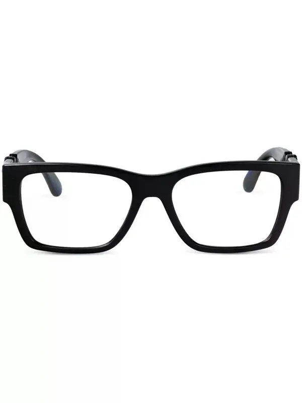 Versace Medusa-plaque Rectangle Frame Glasses - Black