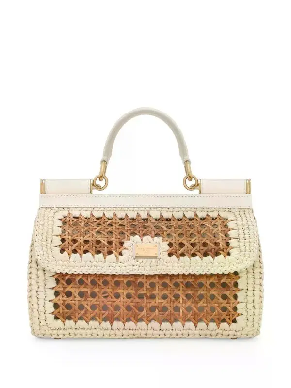 Dolce & Gabbana Sicily Cotton-blend Bag - Neutrals