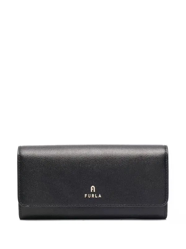 Furla Grained-leather Continental Wallet - Black