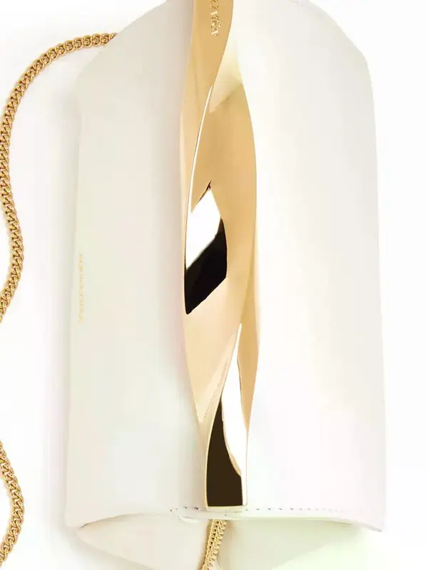 AQUAZZURA Twist Leather Clutch