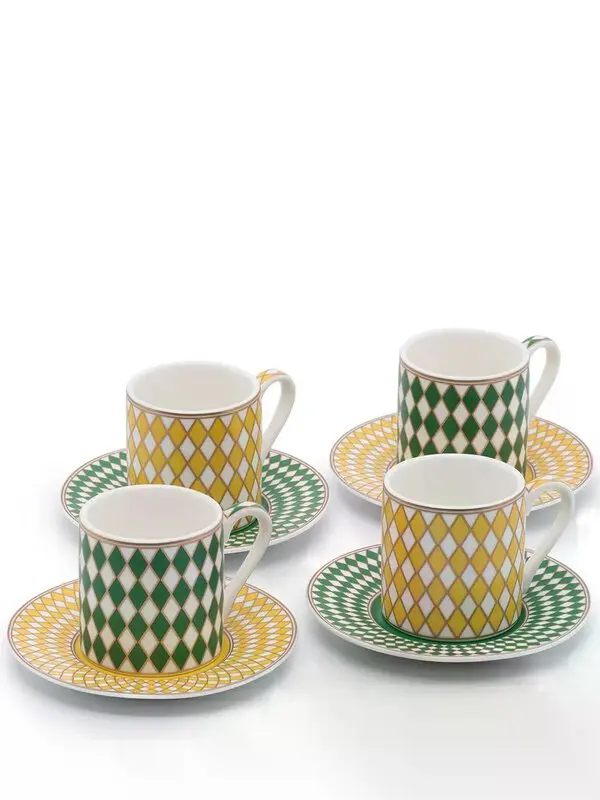 POLSPOTTEN Set Of 4 Espresso Set - Yellow
