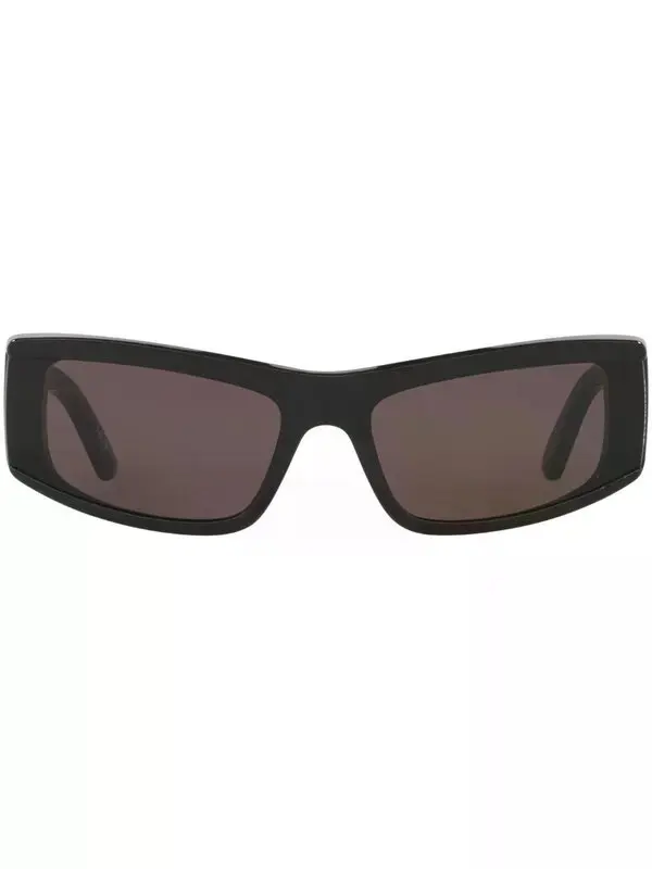 Balenciaga Rectangle-frame Sunglasses - Black
