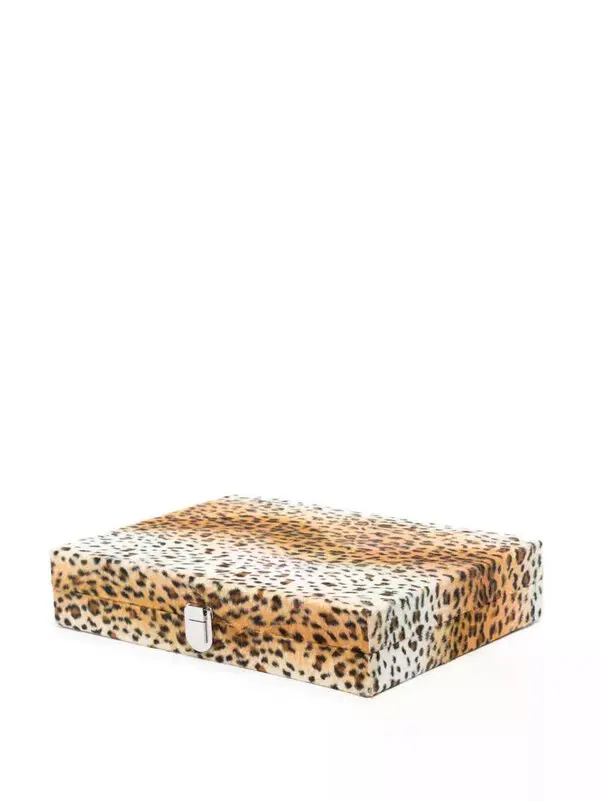 HECTOR SAXE Leopard-print Backgammon Set
