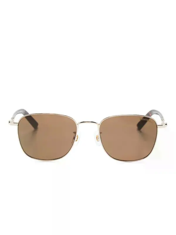 Montblanc Square-frame Sunglasses - Brown