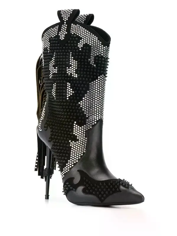 Philipp Plein Embellished Cowboy Boots