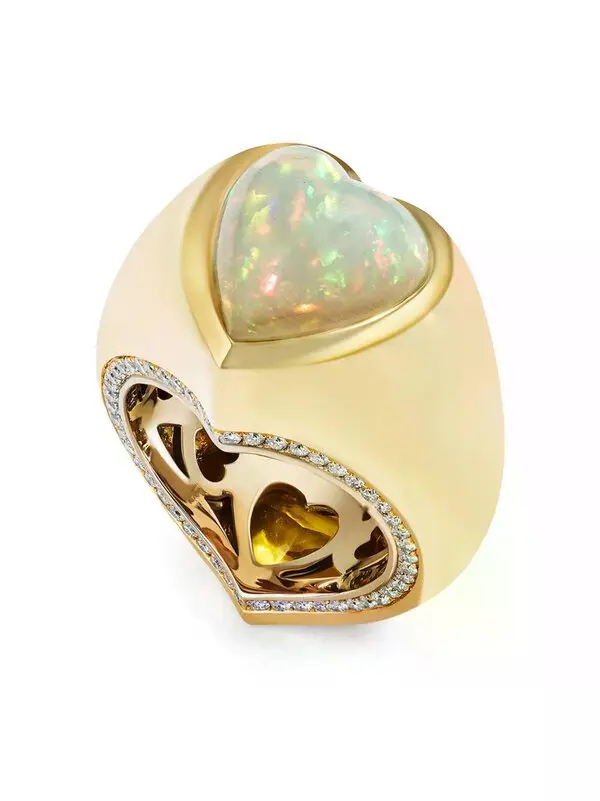 RENATO CIPULLO 18kt Yellow Cuore A Cuore Sapphire And Diamond Ring - Gold