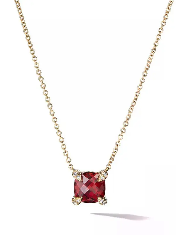 David Yurman 18kt Yellow Diamond Chatelaine Pendant Necklace