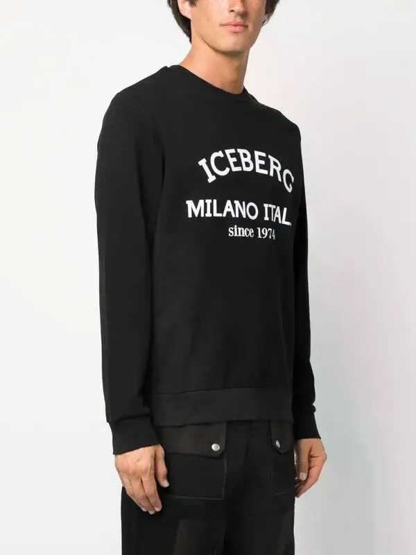 Iceberg Logo-print Cotton Sweatshirt