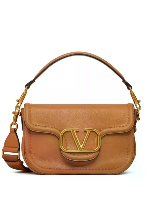 Valentino Garavani Alltime Leather Shoulder Bag - Brown