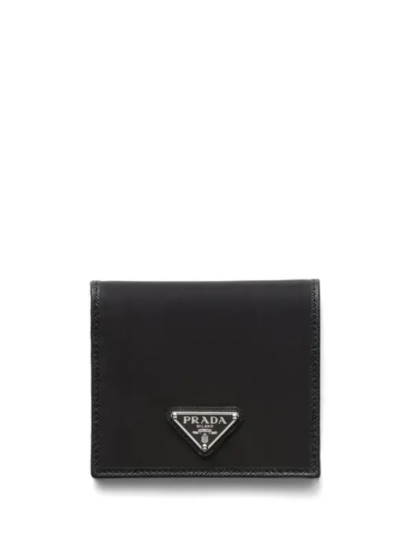Prada Re-nylon Enamel-triangle Logo Wallet