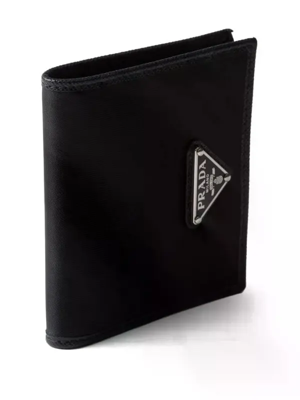 Prada Re-nylon Enamel-triangle Logo Wallet