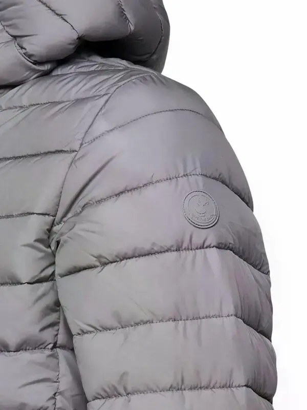 SAVE THE DUCK Logo Appliqué Puffer Jacket - Grey