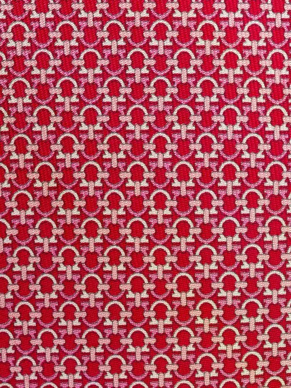 FERRAGAMO Monogram Printed Neck Tie - Red