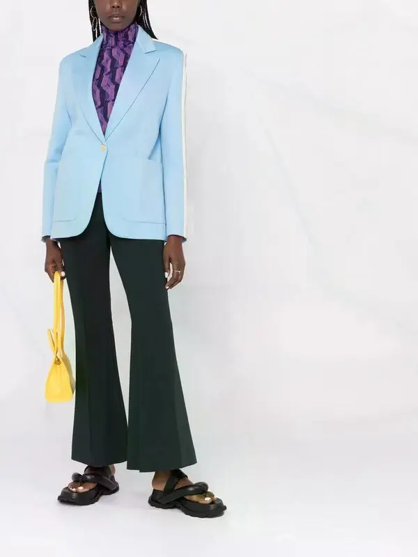 Palm Angels Side-stripe Buttoned Blazer
