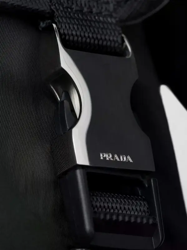 Prada Saffiano Leather And Re-nylon Shoulder Bag
