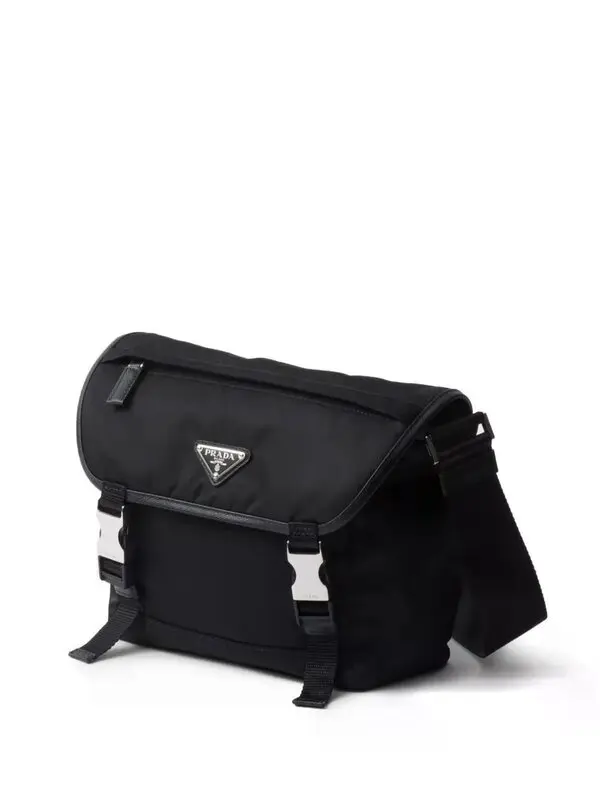 Prada Saffiano Leather And Re-nylon Shoulder Bag