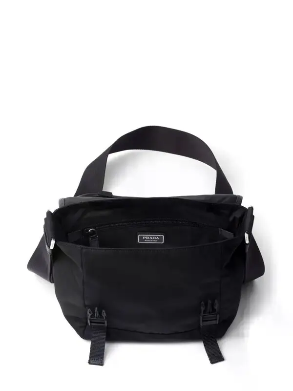 Prada Saffiano Leather And Re-nylon Shoulder Bag