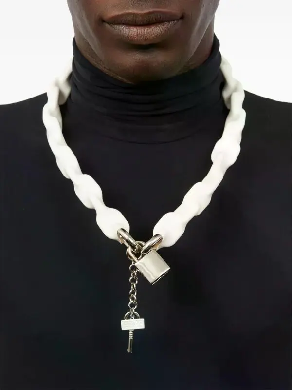MAISON MARGIELA Padlock Chain-link Necklace