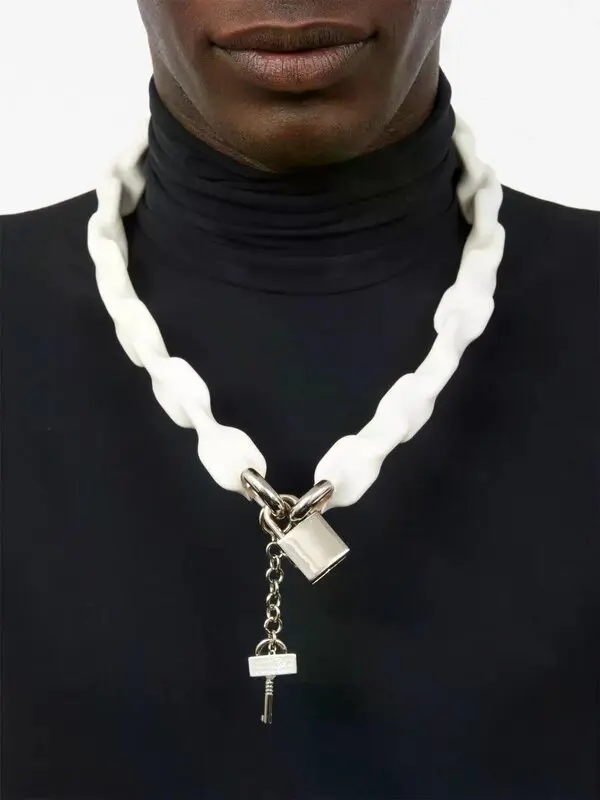 MAISON MARGIELA Padlock Chain-link Necklace