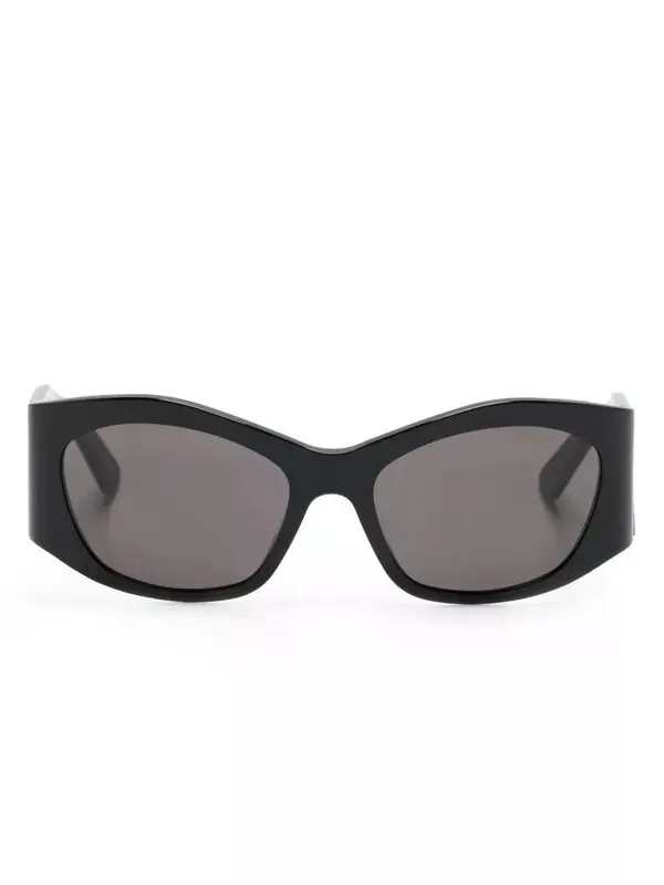 Balenciaga Rectangle-frame Sunglasses - Black