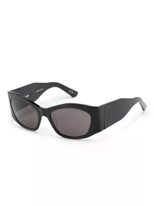 Balenciaga Rectangle-frame Sunglasses - Black