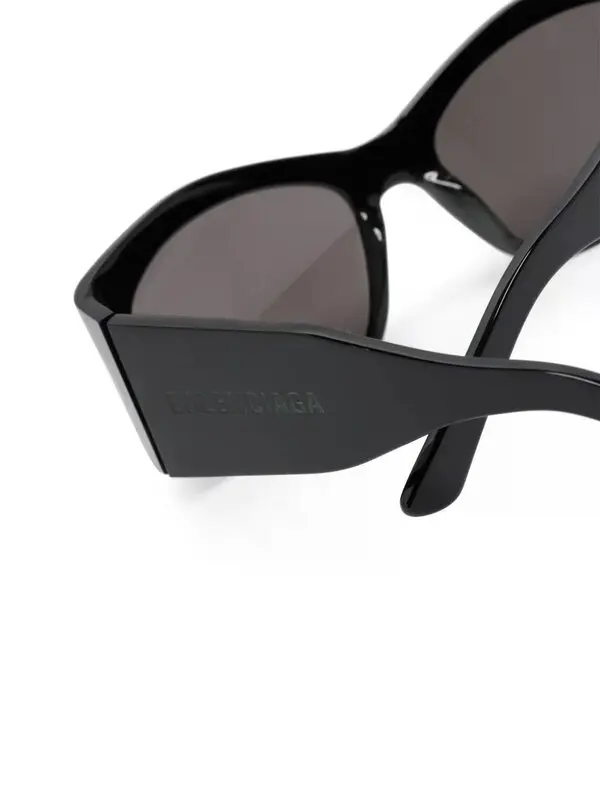Balenciaga Rectangle-frame Sunglasses - Black