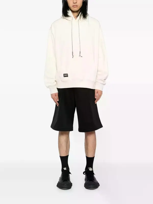 FIVE CM Leather Trim Hoodie