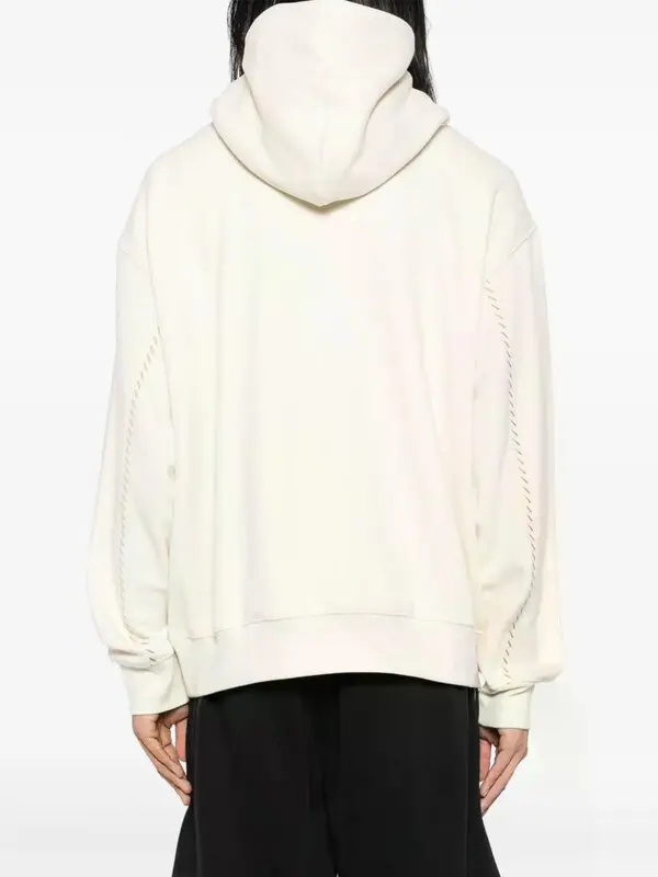 FIVE CM Leather Trim Hoodie