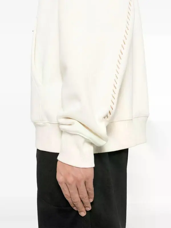 FIVE CM Leather Trim Hoodie