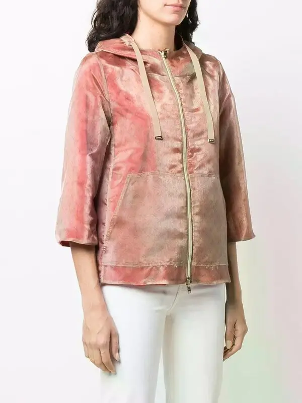 Herno Velour Zip-up Hoodie
