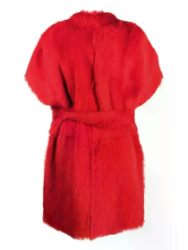 LISKA Belted Reversible Shearling Coat
