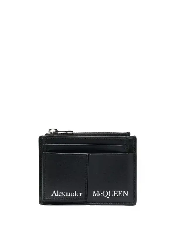 Alexander McQueen Logo Print Cardholder - Black