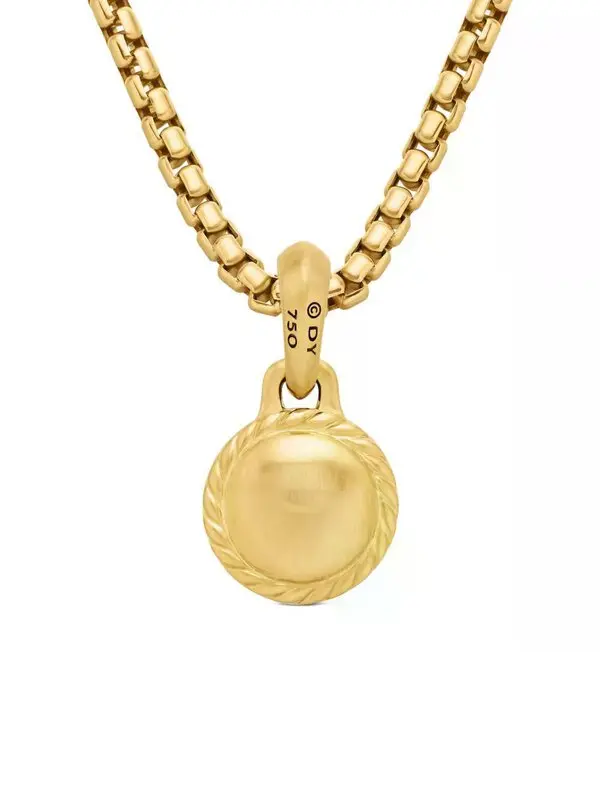 David Yurman 18kt Yellow Evil Eye Emerald Amulet