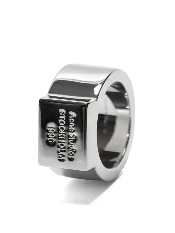 Acne Studios Logo-engraved Signet Ring