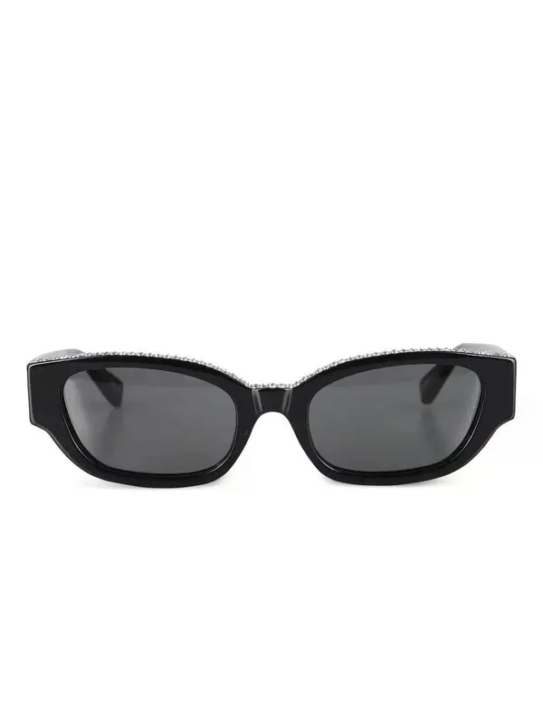Magda Butrym Crystal Embellished Sunglasses - Black