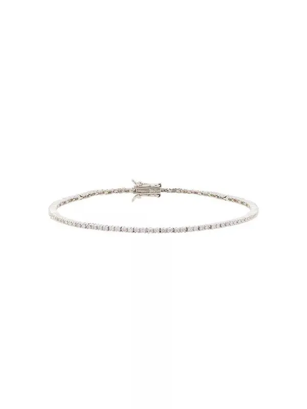 Mateo 14kt White Gold Diamond Tennis Bracelet - Silver