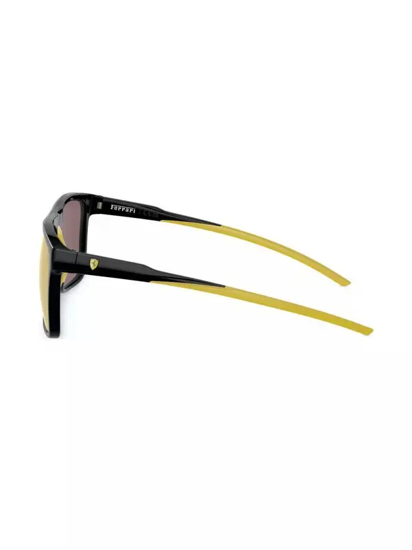 FERRARI Rectangle Frame Sunglasses With Yellow Tinted Lenses