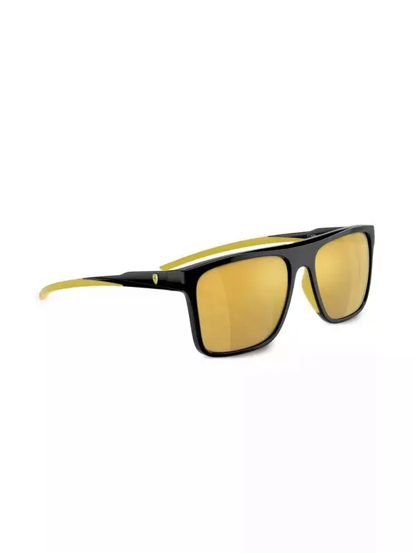 FERRARI Rectangle Frame Sunglasses With Yellow Tinted Lenses